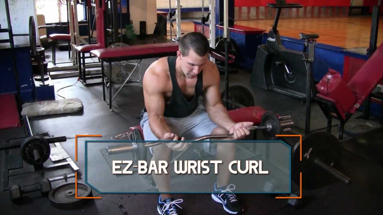 EZ Bar wrist curl - YouTube