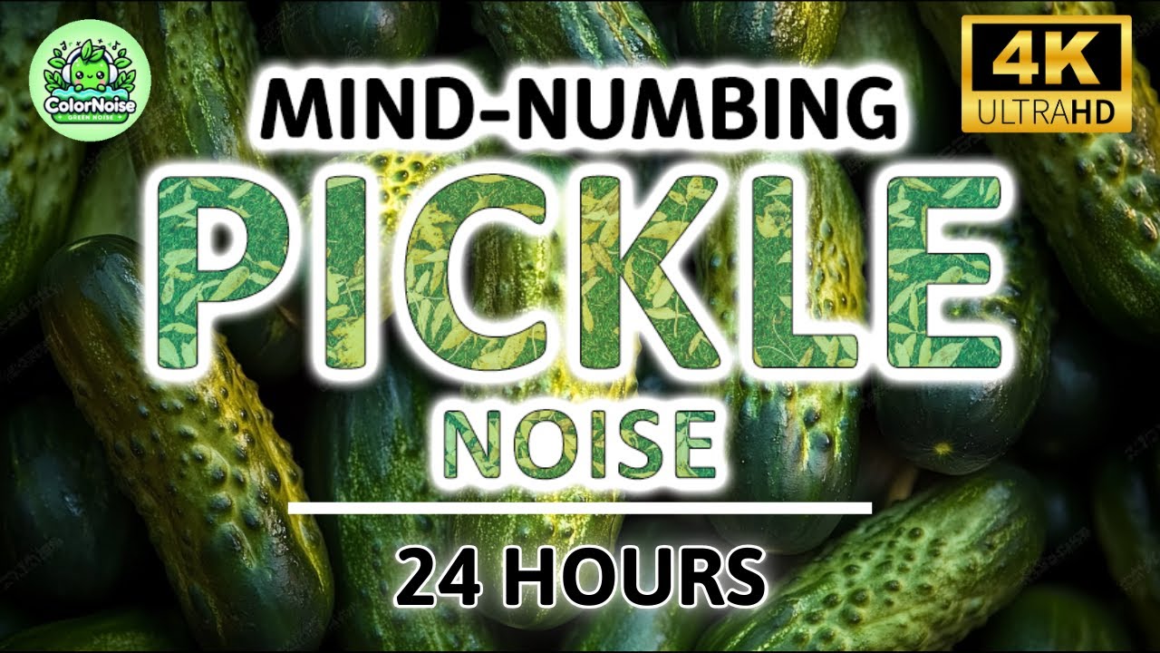 Mind Numbing Pickle Sleep Noise | Rapid Deep Sleep | 24 Hours | BLACK ...