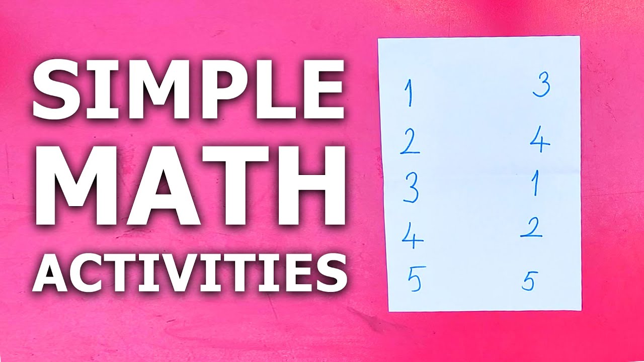 Diy Simple Math Activities for Preschool at Home - YouTube