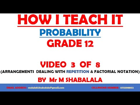 How I Teach It Grade 12 Probability counting principle 3 of 8 pass ...