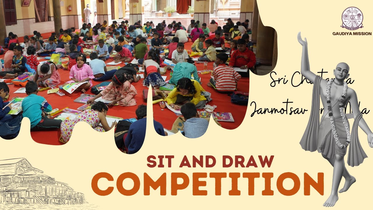 Sit & Draw competition at Sri Chaitanya Janmotsav And Mela || Gaudiya ...