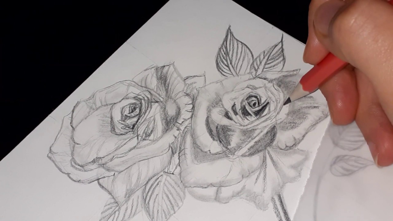 How to draw realistic flowers step by step - YouTube