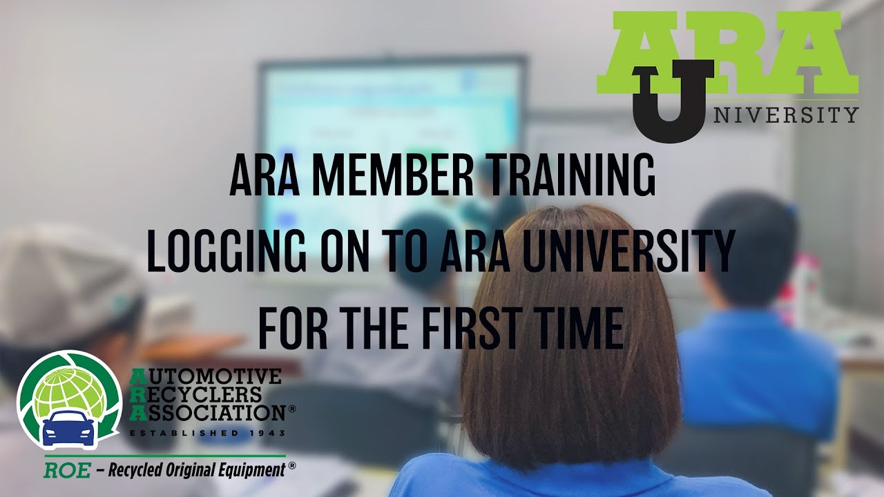 ARAU Member Training - Logging onto ARA University for the 1st time ...
