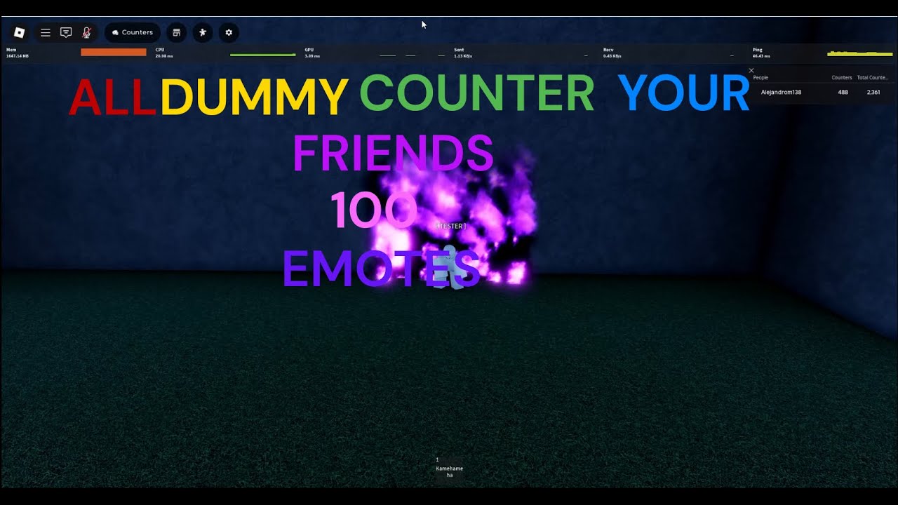 ALL 100 DUMMY COUNTER YOUR FRIEND EMOTES (100 sub special) (game made ...