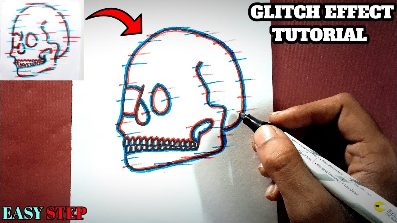 How to draw || Glitch drawing for beginners #like#subscribe#trending# ...
