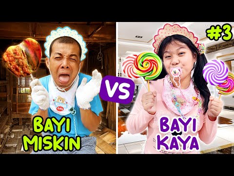BAYI LUCU KAYA VS MISKIN PART 3, PENGEN PERMEN LOLIPOP WARNA-WARNI !! Drama Parodi Lucu