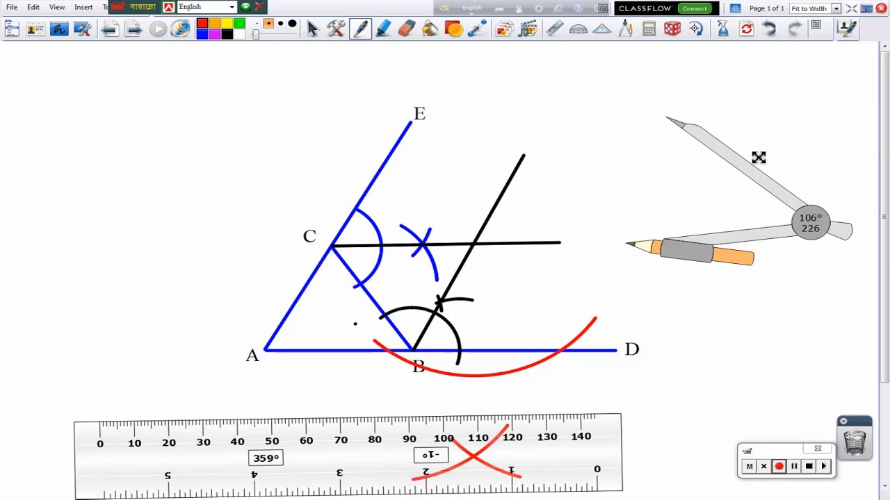 To draw an ex-circle of a given triangle. - YouTube