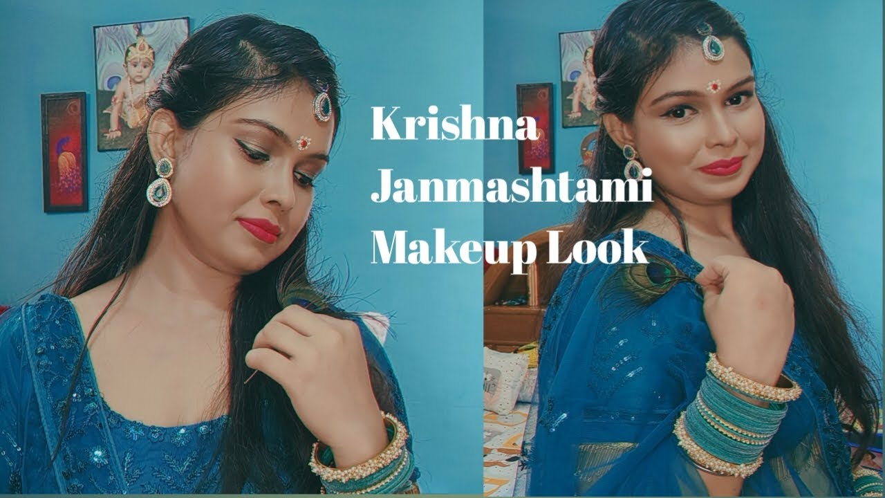 Krishna Janmashtami Special Makeup Look | simple and quick makeup ...