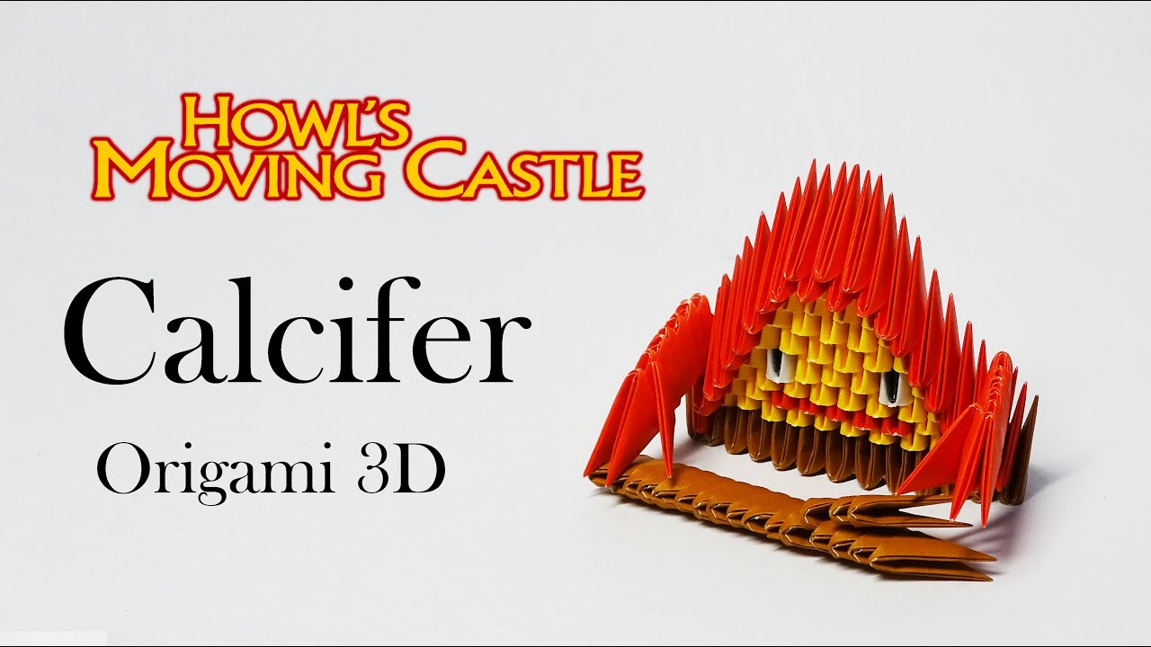 Howl's Moving Castle ORIGAMI 3D Tutorial - Calcifer - YouTube