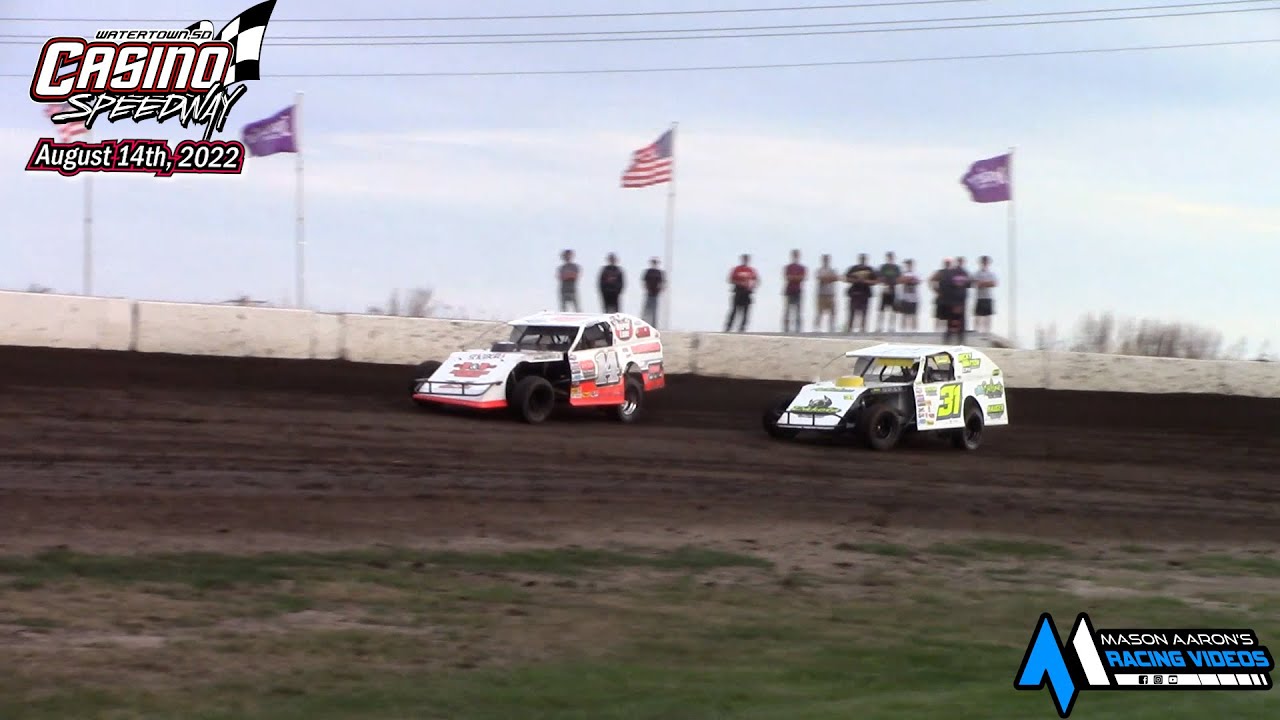 Casino Speedway WISSOTA Midwest Modified Heats (8/14/22) - YouTube