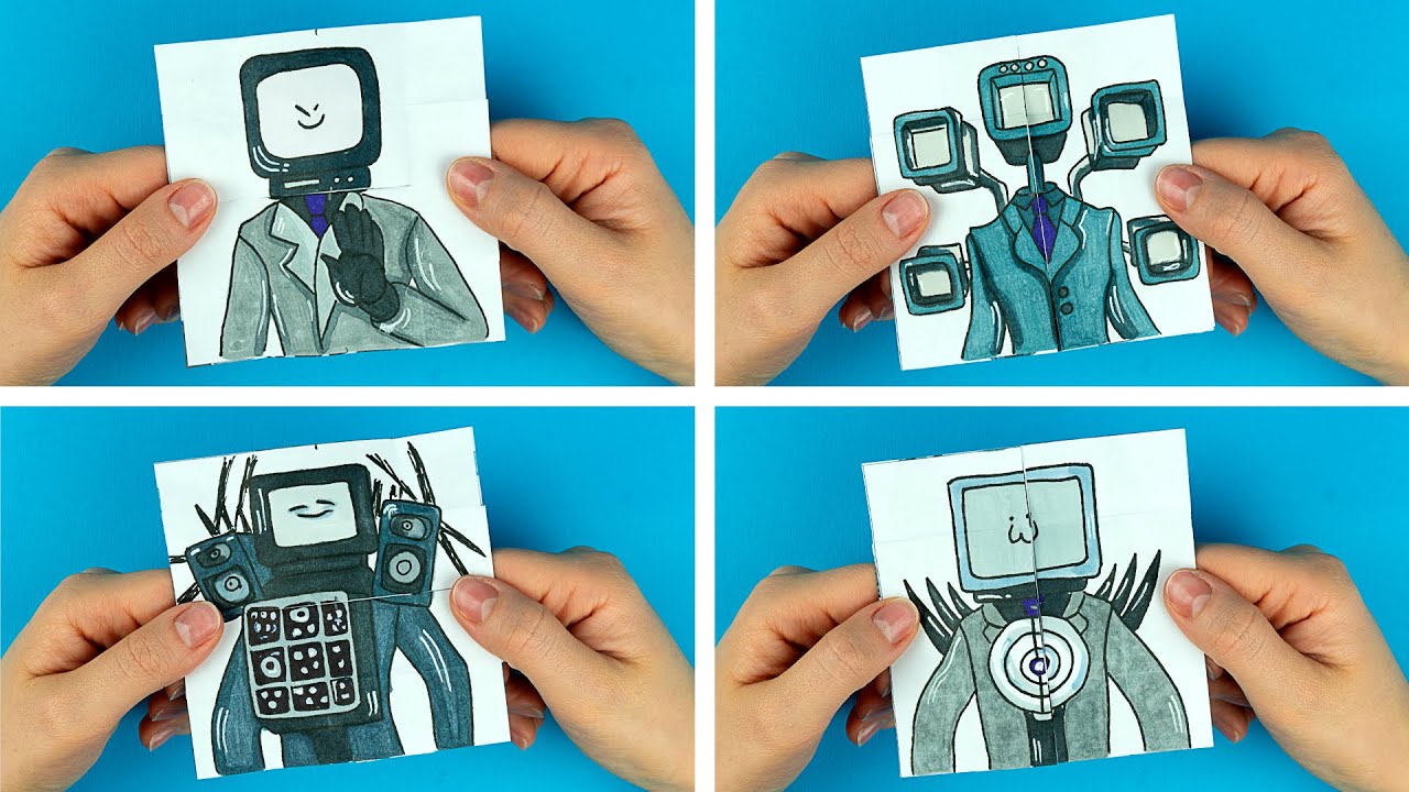 TITAN TV MAN PAPER CRAFT TUTORIAL | Endless card - YouTube