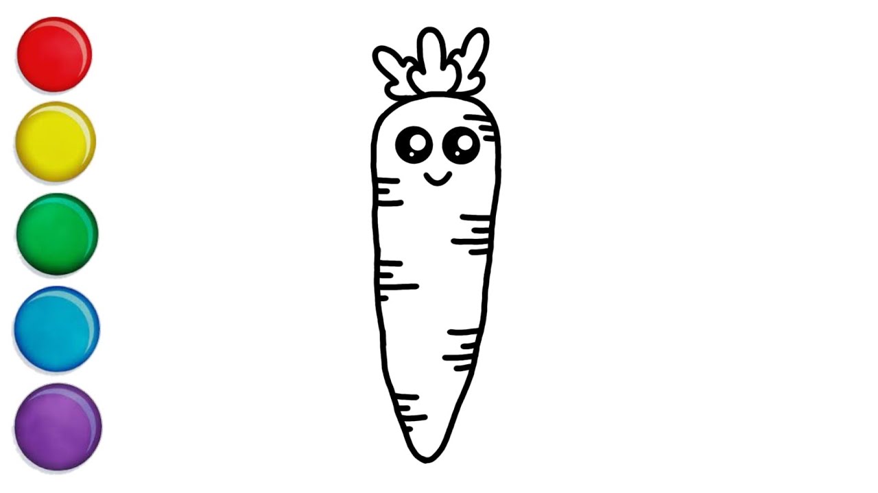 Cara menggambar Wortel yang gemes | How to draw Carrot - YouTube