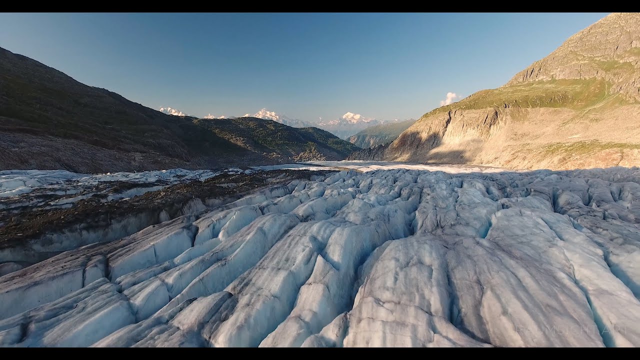 Spectacular drone flight over the Aletschgletscher – Biggest glacier of ...