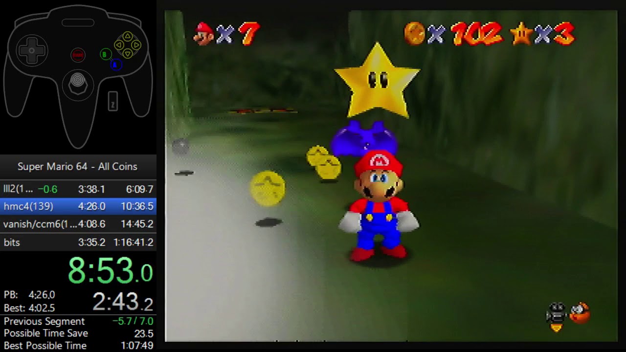 SM64 - All Coins in 1:10:57 - YouTube