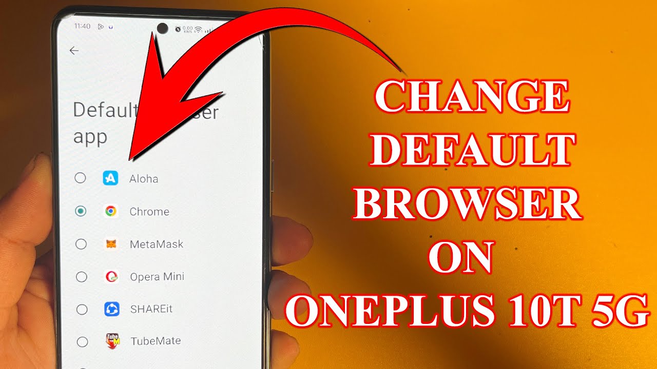 How to change default browser on Oneplus 10T 5G - YouTube