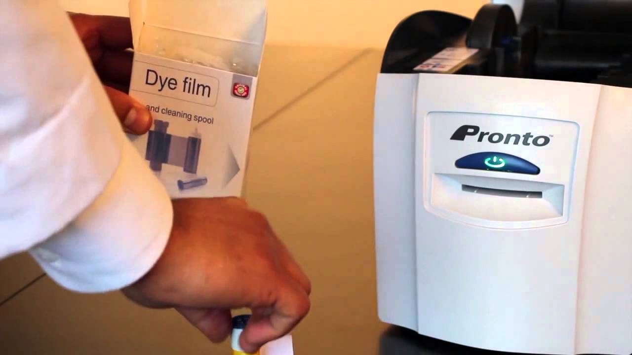 Magicard Pronto ID Card Printer - How to Load Ribbon - YouTube