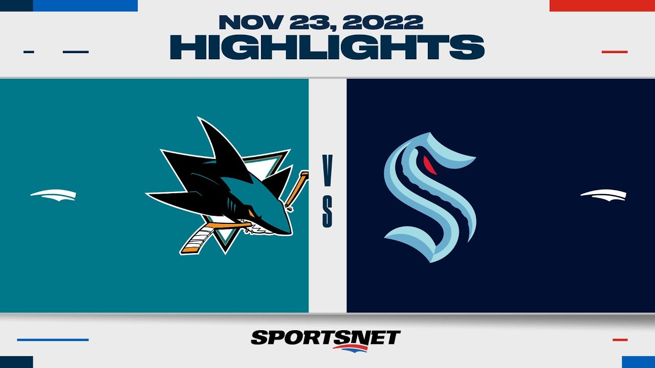 NHL Highlights | Sharks vs. Kraken - November 23, 2022 - YouTube