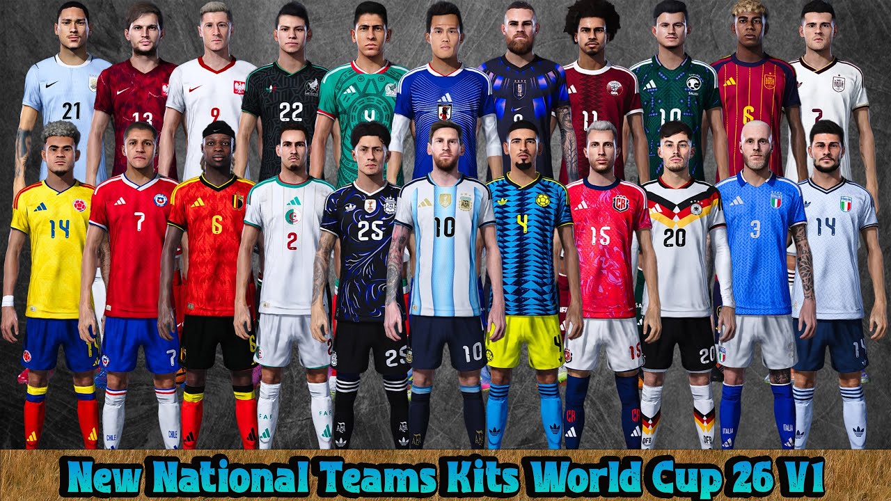 New National Teams Kits World Cup 26 V1 - PES 2021 & Football Life 2026 ...