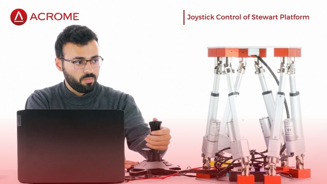 Joystick Control of Stewart Platform - YouTube