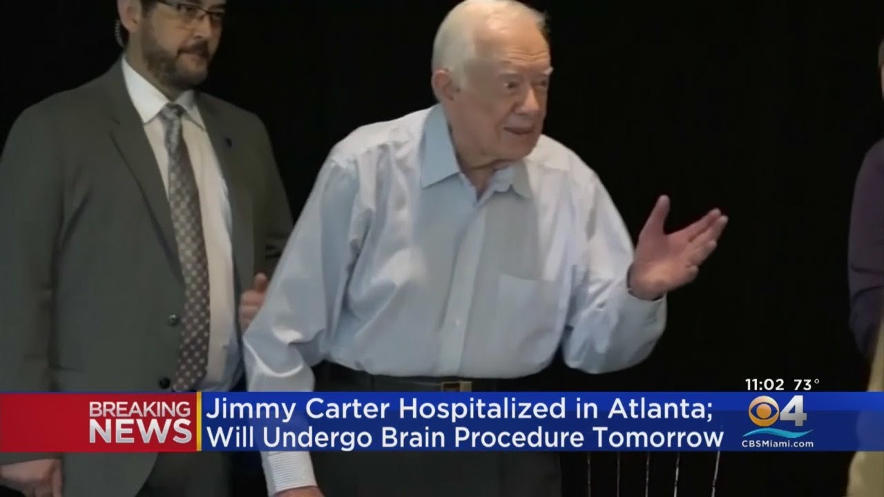 Jimmy Carter Hospitalized; To Undergo Brain Surgery Tuesday - YouTube