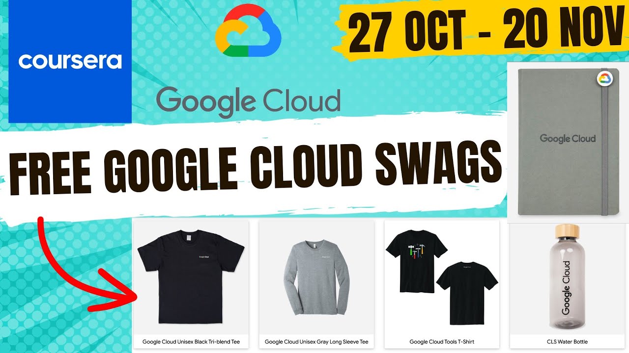 FREE Google Cloud Swags + FREE Coursera Course Certifications + Google Swags 🎁 | # ...