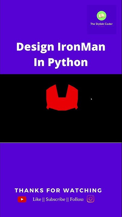 How to make iron man using Python | Design Ironman Avatar using Python. - YouTube