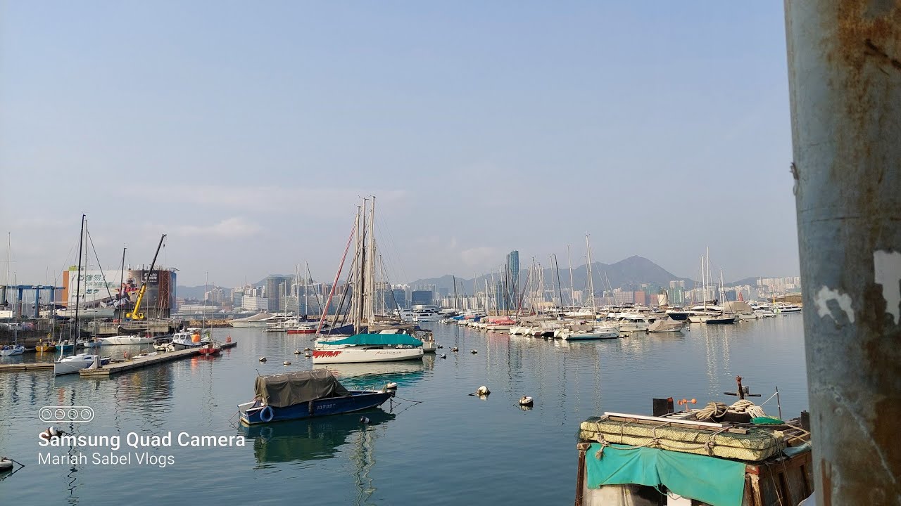 Victoria harbour marina and side walk view - YouTube