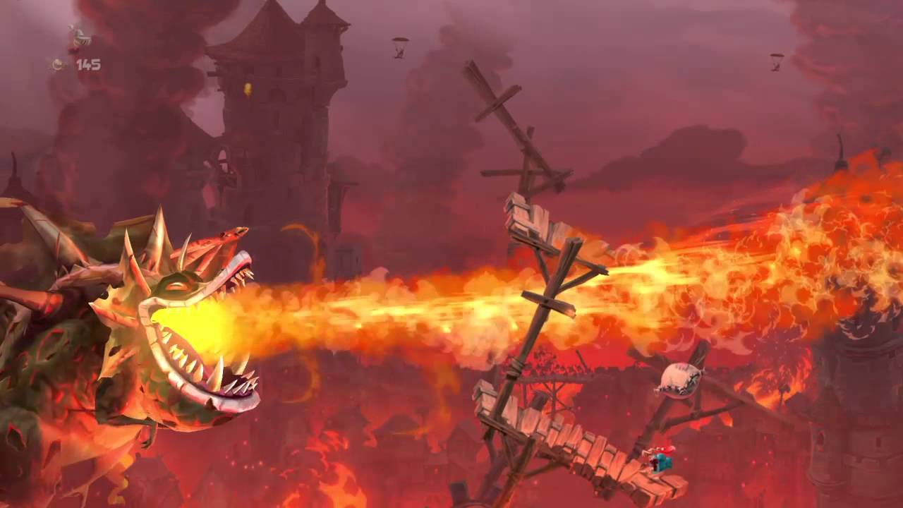 Rayman Legends|Breathing Fire!|Dragon Boss Fight - YouTube