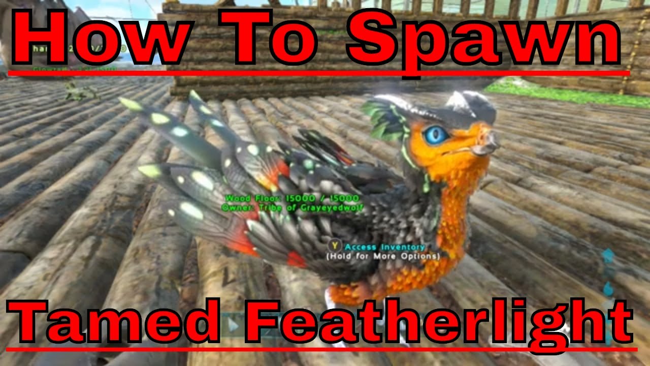 ark: How To Spawn In A Tamed Feather Light On Crystal Isles 2020 - YouTube