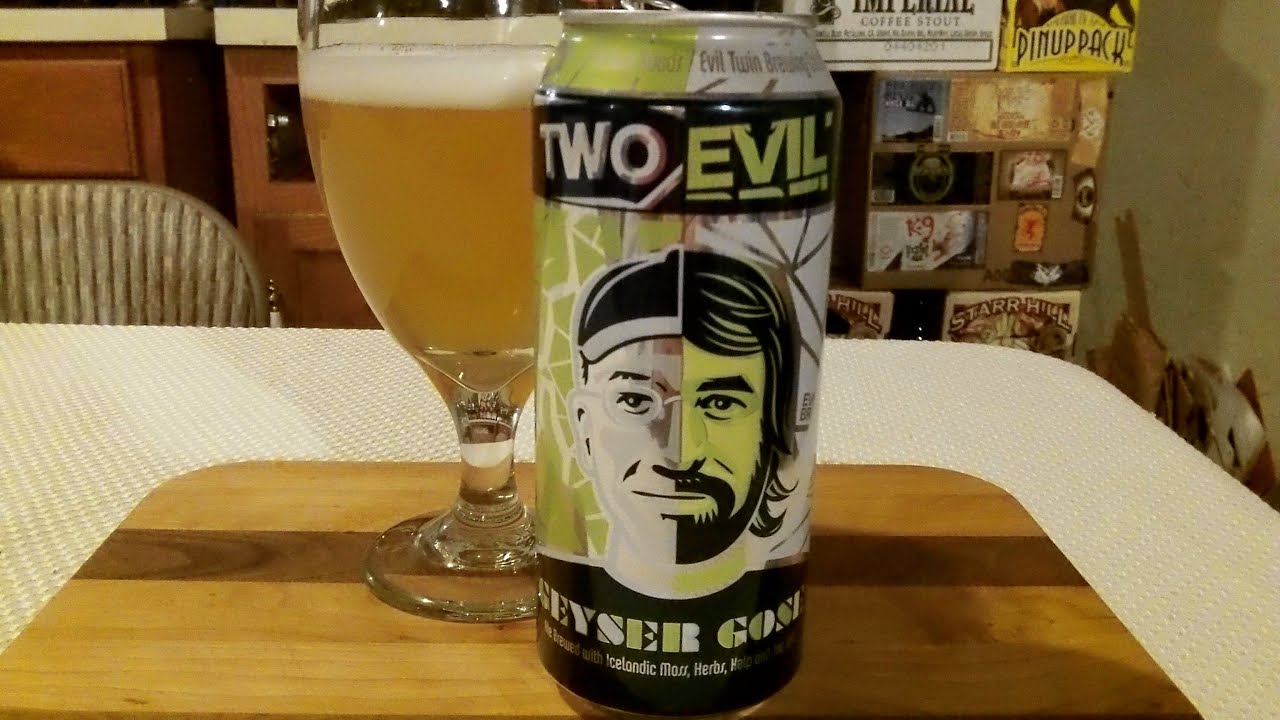 Two Roads & Evil Twin Two Evil Geyser Gose (5.5% ABV) DJs BrewTube Beer ...