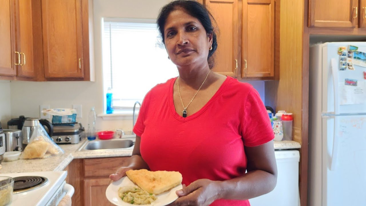 Mom Cooks Baigan Choka with Saltfish - YouTube