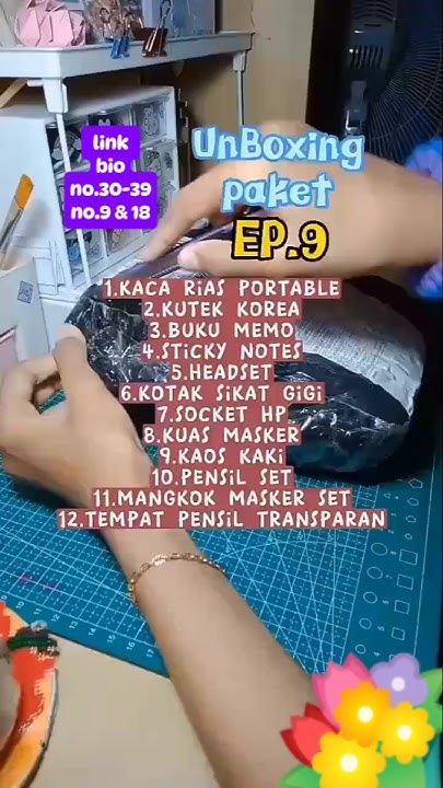 Unboxing paket episode 9.Pernak pernik orderan temen sekolah lagi #shorts #unboxing # ...