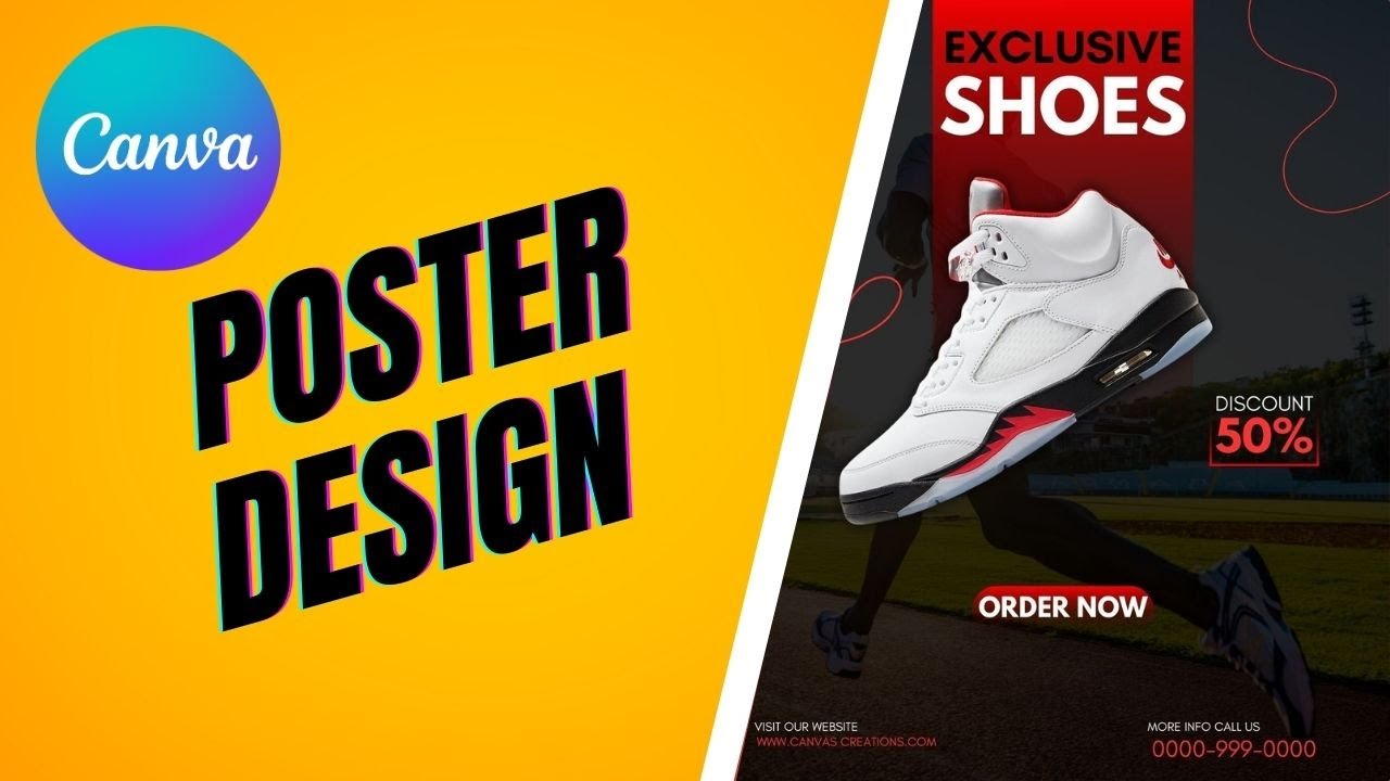 👟 How to Create a Shoes Poster Design in Canva | Step-by-Step Canva ...