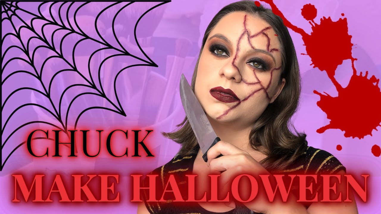 MAKE HALLOWEEN CHUCK | TUTORIAL MAQUIAGEM - YouTube