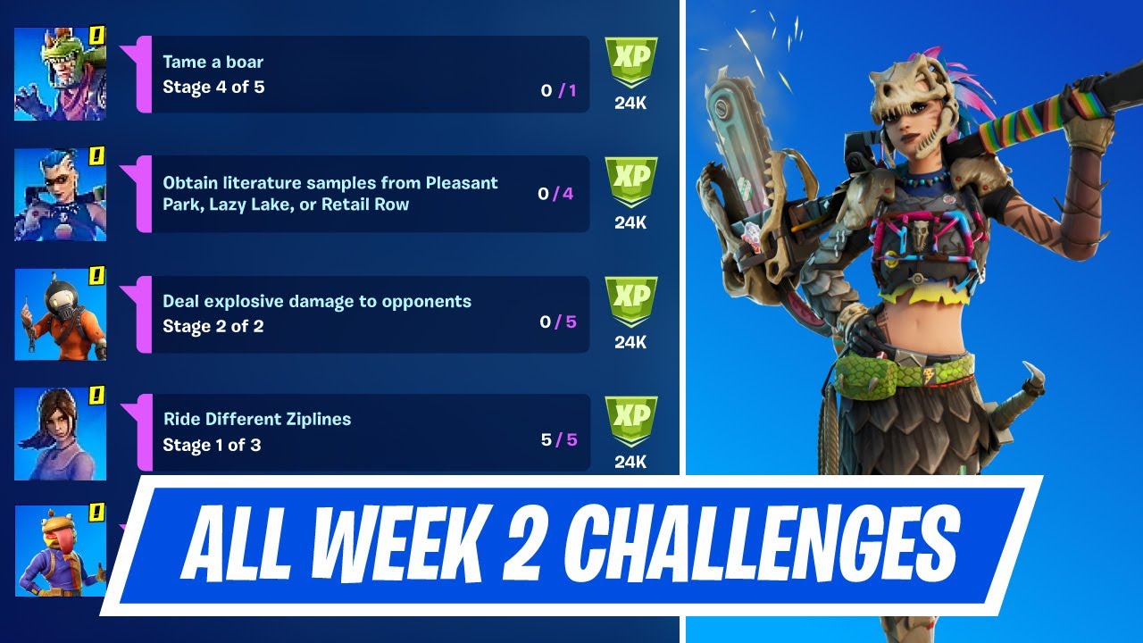 All Week 2 Quest Challenges Guides - Fortnite Week 2 Quest Guides in ...