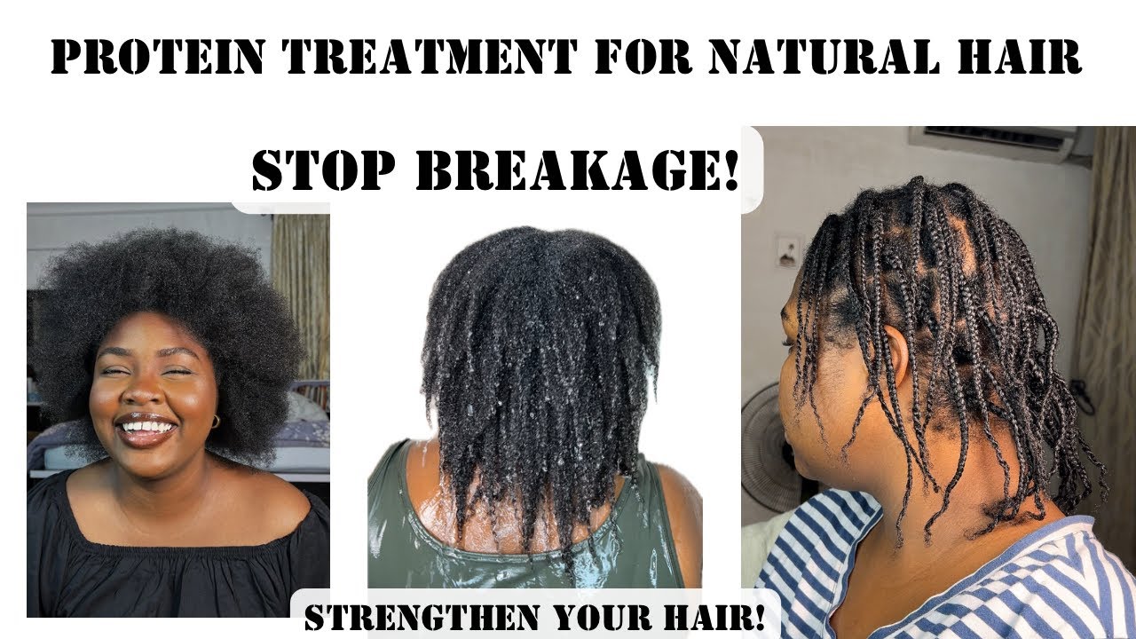 How to use protein treatment on mini braids to stop breakage || natural ...