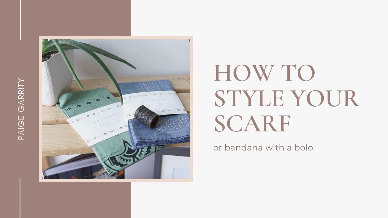 How to style your neck scarf with a bolo. - YouTube