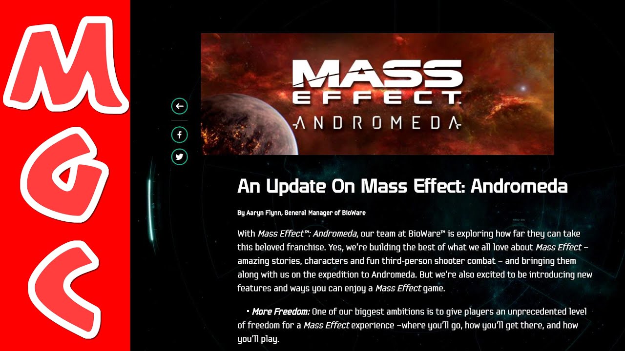 An Official Mass Effect Update from BIoWare - YouTube