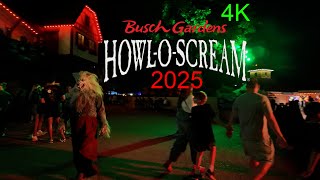 OpeningNight Full Walkthrough All Houses 2025 Busch Gardens Williamsburg Howl-O-Scream Terror-Tories