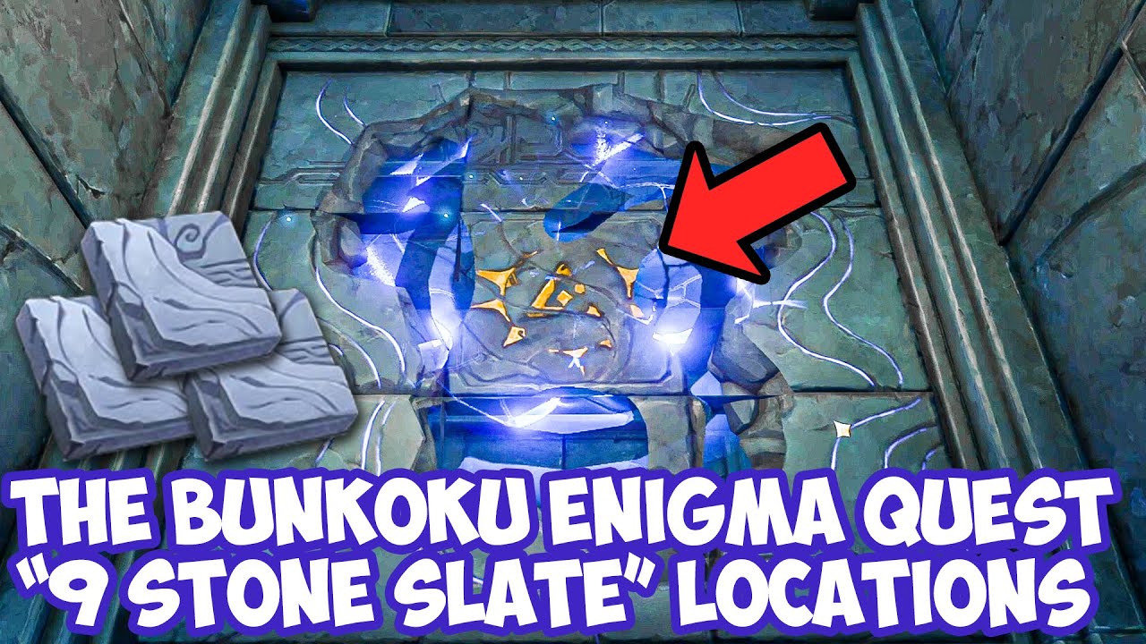 9 Damaged Stone Slate PUZZLE Location _ The Bunkoku Enigma World Quest ...