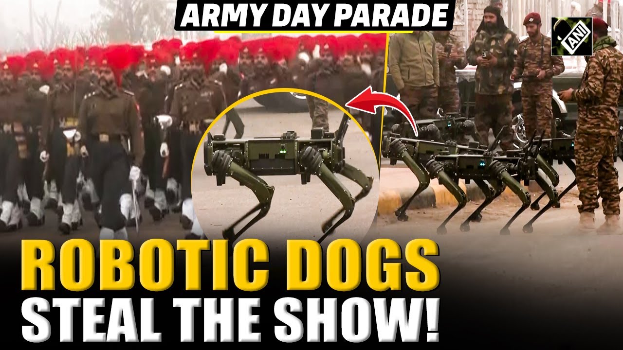 Robotic dogs steal the show at Army Day 2026 parade rehearsals in ...