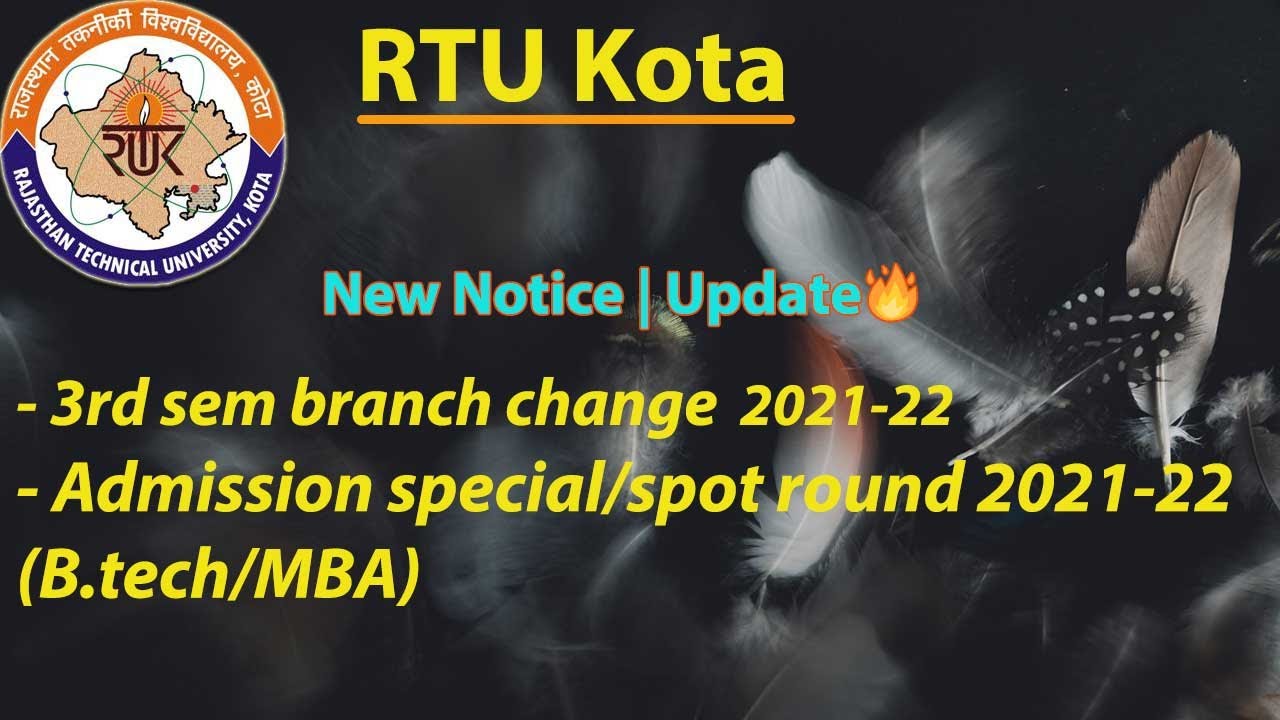 RTU Branch change form & REAP special round🔥 UPDATE | RTU Kota - YouTube