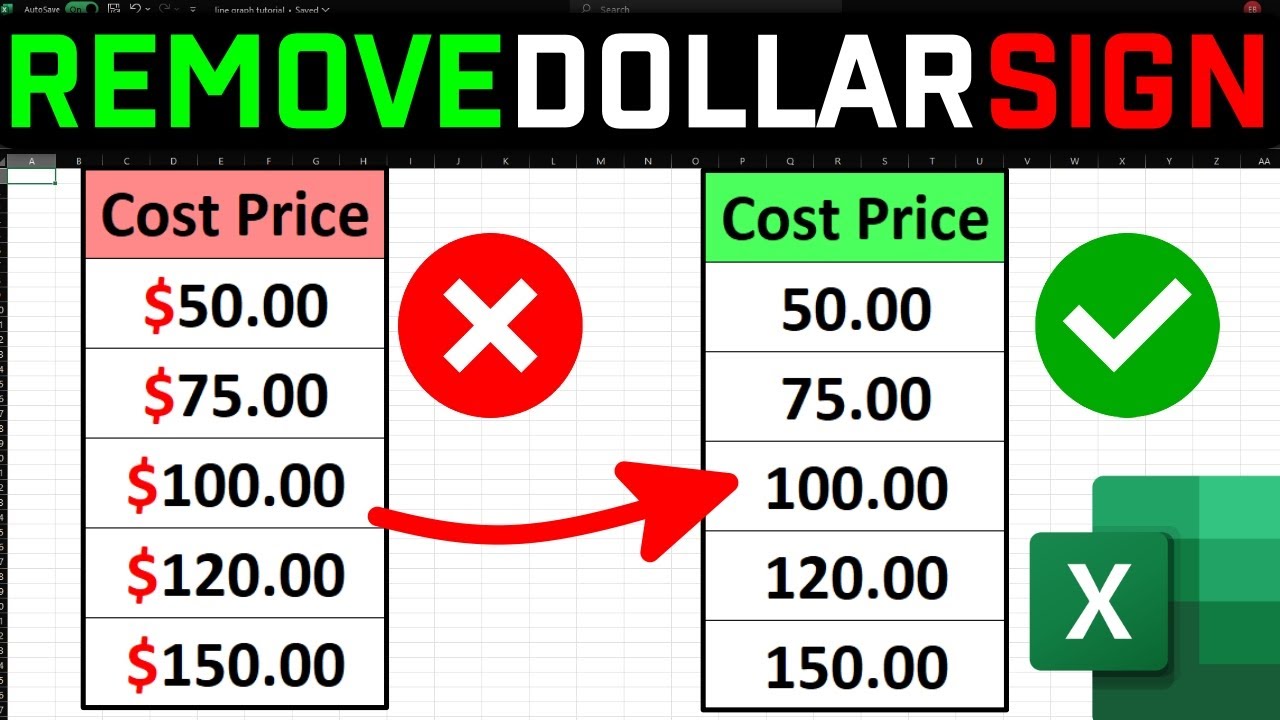How to Remove Dollar Signs in Excel FAST! - YouTube