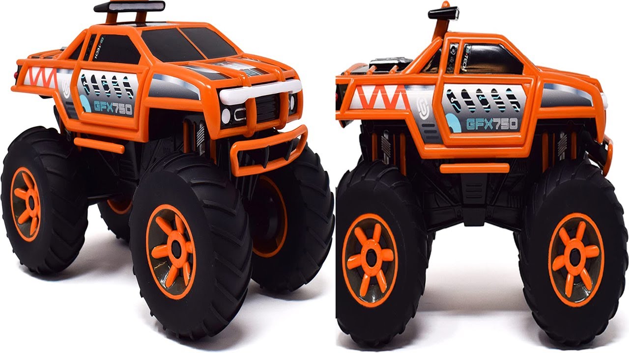Maxx Action Lights & Sounds Motorized Monster Truck - YouTube