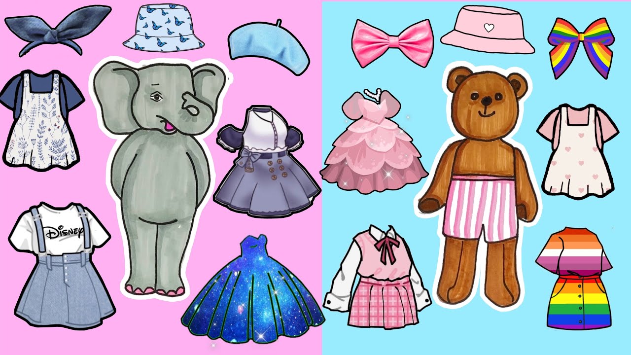 [Paper DIY] Dress Up for Paper Dolls| Choose head and outfit for paper ...