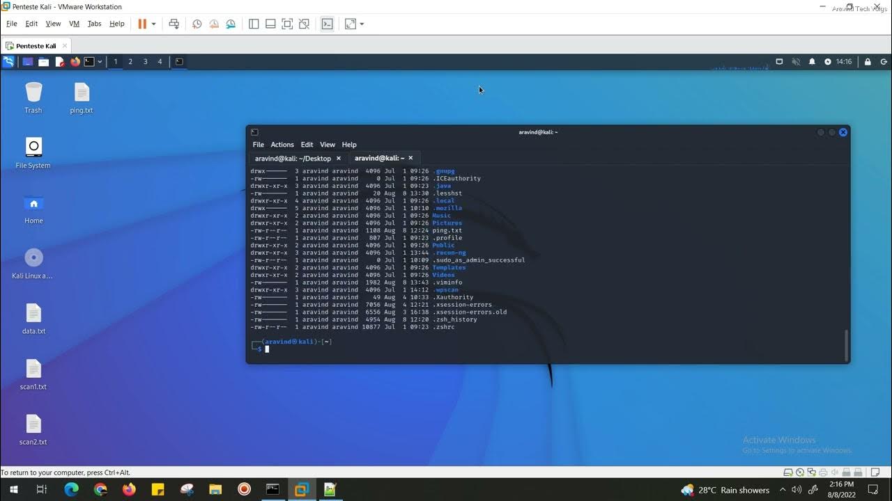 How To Examine The Bashrc Default File In Kali Linux Youtube