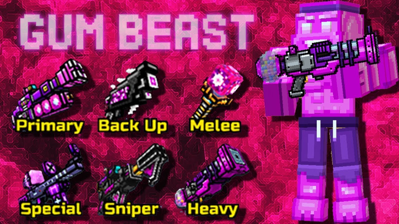 Pixel Gun 3D - Gum Beast Set - YouTube