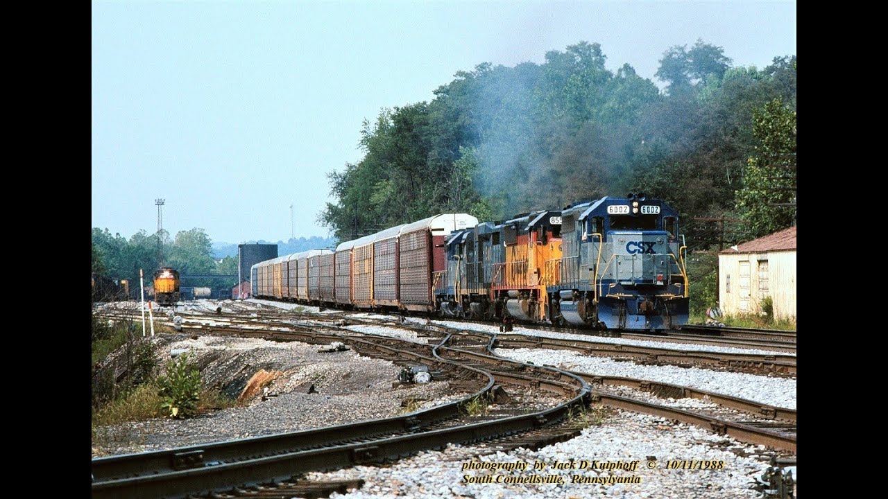 EARLY CSX 1990, Chessie, B&O, SBD, CSX Leaving and Entering ...