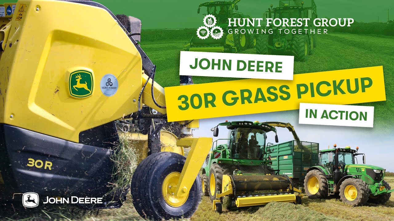 John Deere 30R Grass Pickup - First Cut Silage 2023 - YouTube