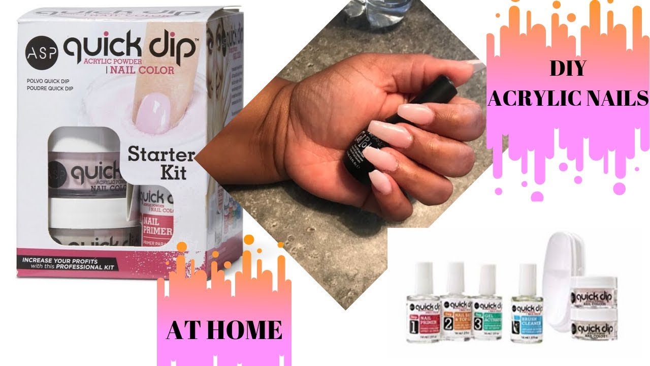 DIY DIP POWDER NAILS AT HOME | ASP DIP PODWER STARTER KIT - YouTube